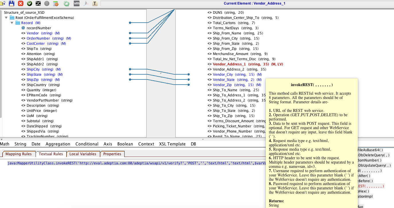 Calling a Data Quality API in your Mapping | Adeptia
